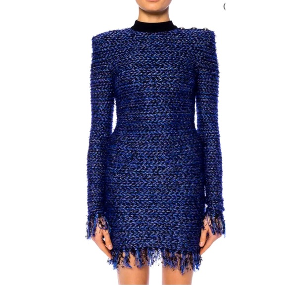 Balmain | Dresses | Balmain Tweed Mini Dress Slightly Used | Poshmark